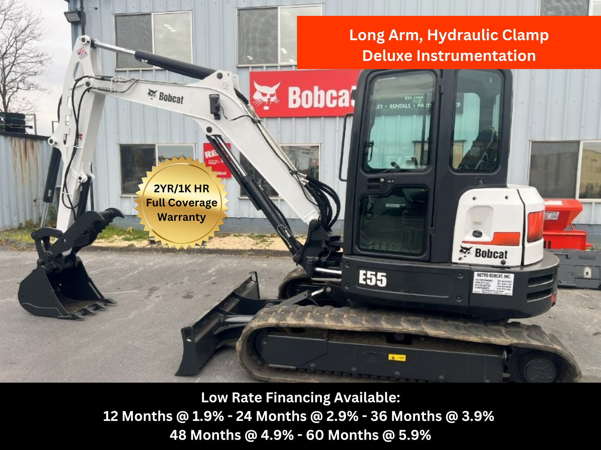Used 2019 Bobcat E55 in Forestville, MD